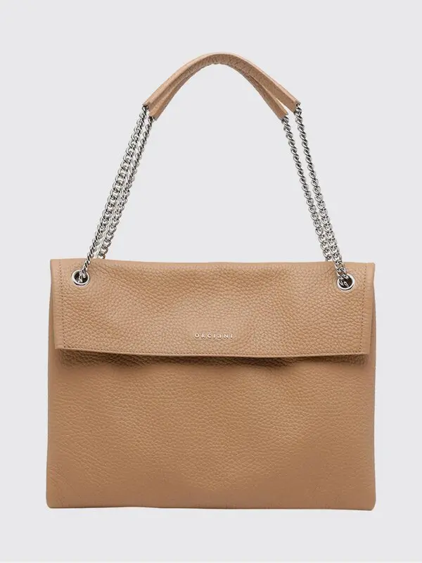 Orciani Venus Soft Medium Hammered Leather Bag - Brown