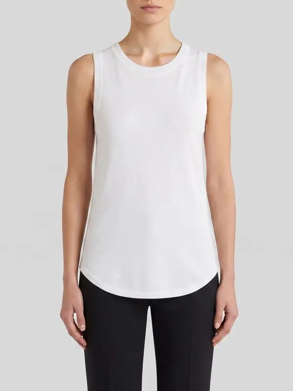 THOM KROM Cotton Sleeveless Top - Beige
