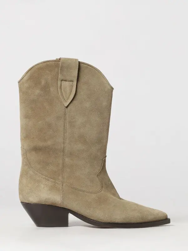 Isabel Marant Étoile Duerto Mid-calf Suede Western Boots - Beige
