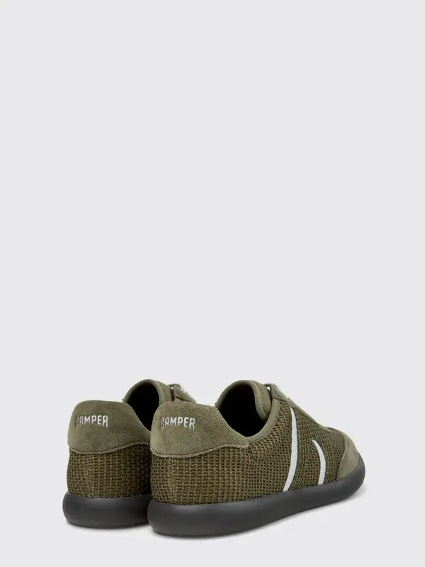 Camper Pelotas Soller Lyocell Tencel And Suede Sneakers - Green