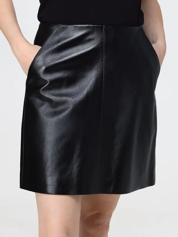 BOSS Lambskin Leather Skirt