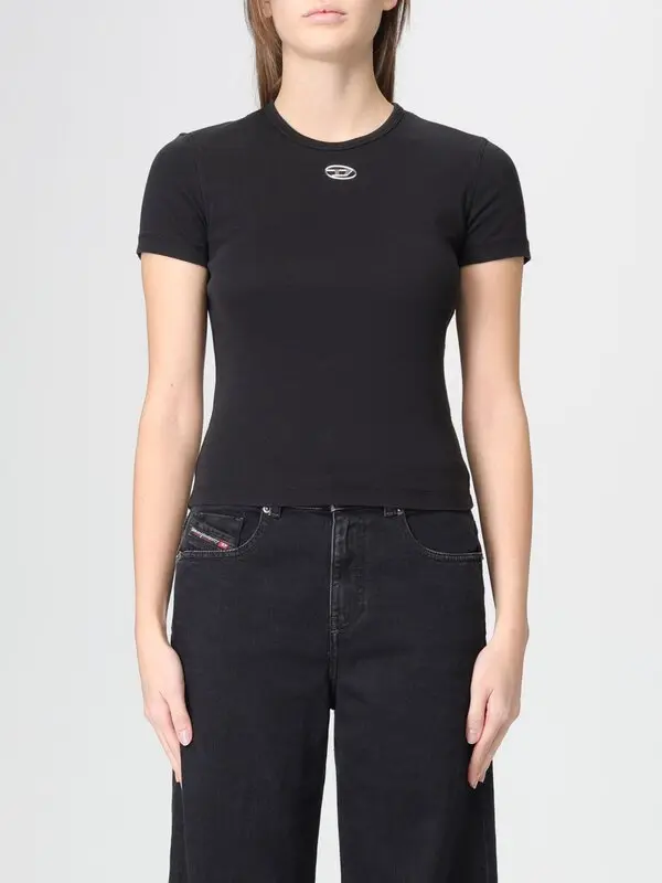 DIESEL® Ribbed T-shirt - Black