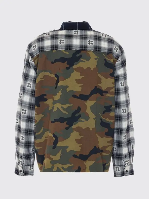 Amiri Tartan Camouflage Cotton Shirt