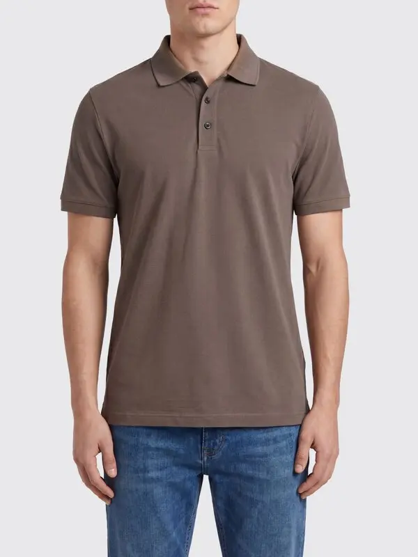 Emporio Armani Cotton Polo Shirt - Grey