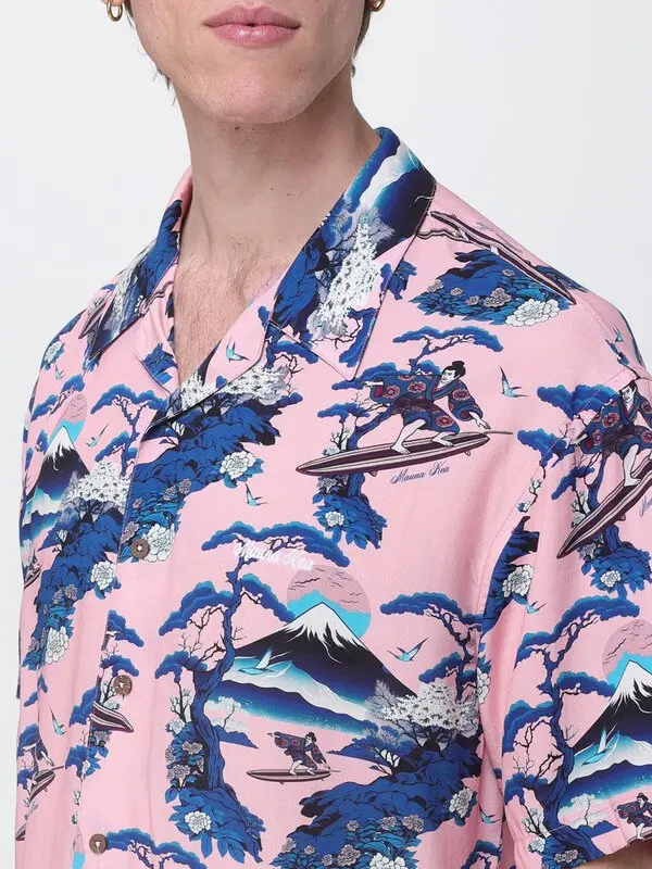 MAUNA KEA Printed Viscose Casual Shirt - Pink