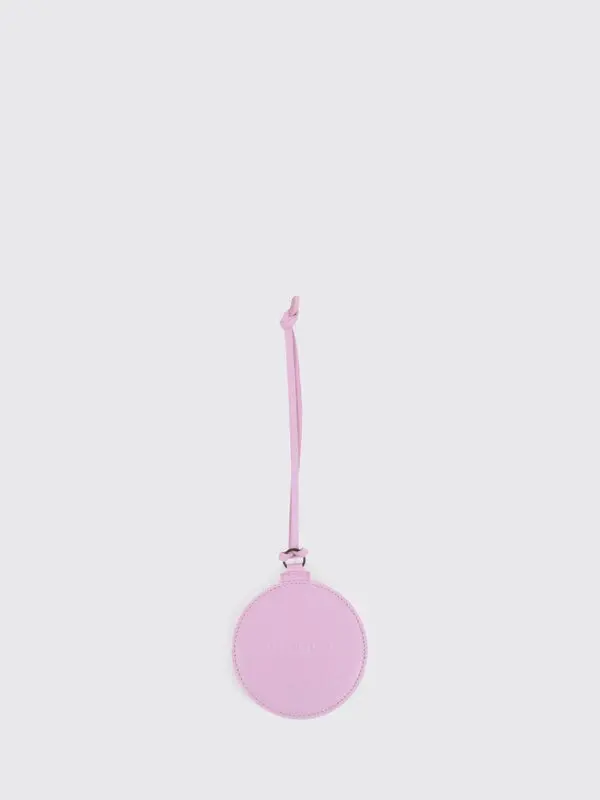 Balenciaga Arena Leather Keychain With Mirror - Pink