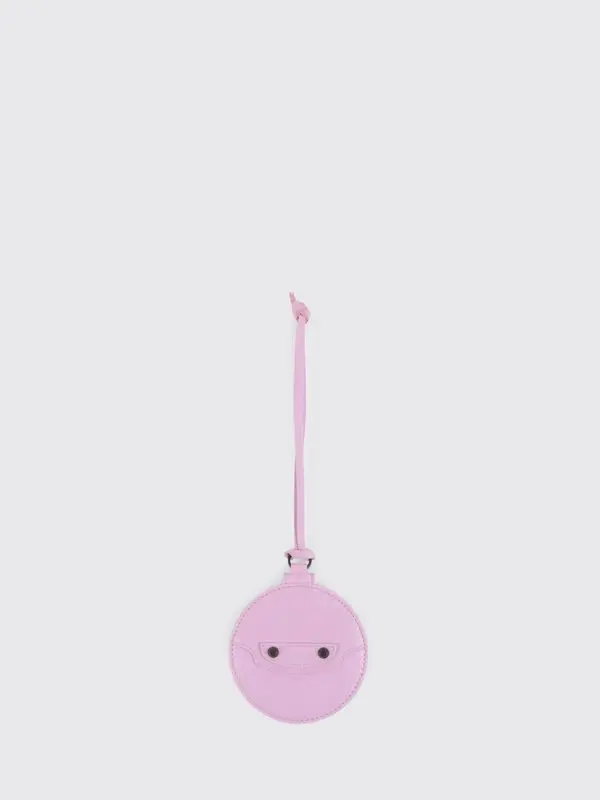 Balenciaga Arena Leather Keychain With Mirror - Pink