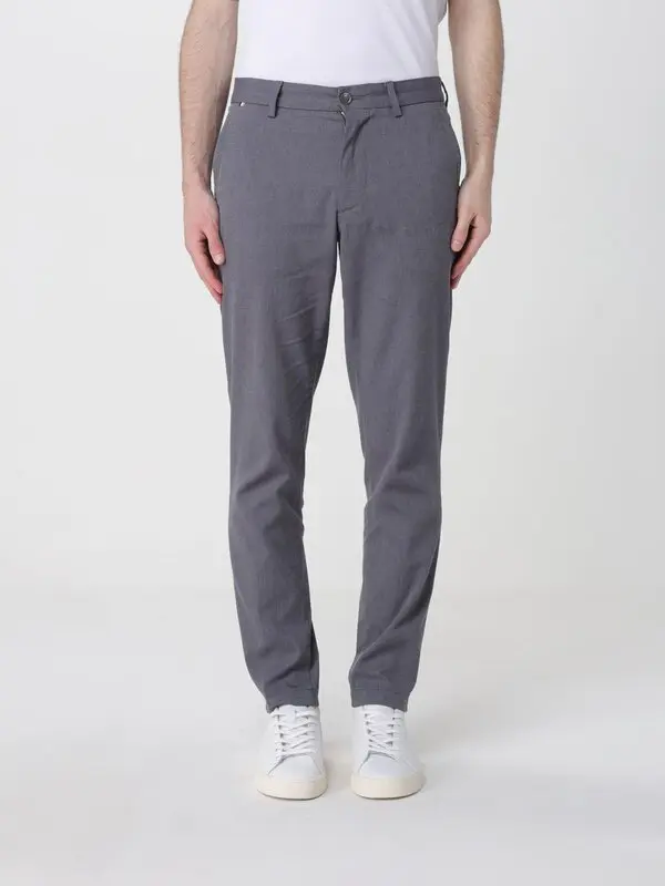 BOSS Chino Trousers In Stretch Cotton - Blue