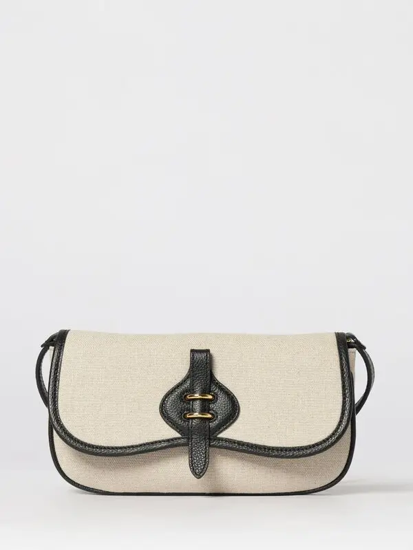 COCCINELLE Mavery Canvas And Grained Leather Bag