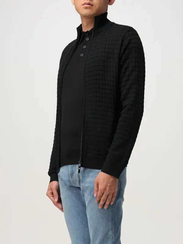 Emporio Armani Zip-up Jumper - Blue