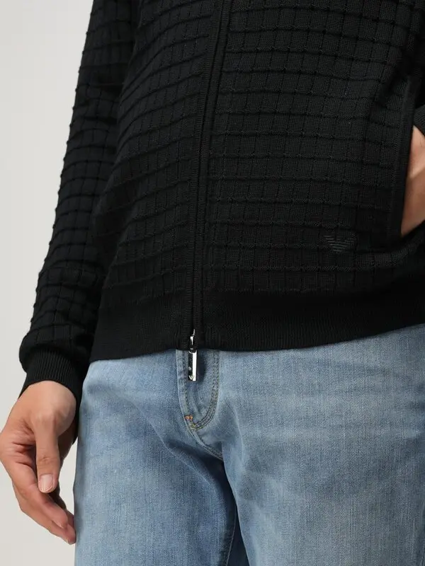Emporio Armani Zip-up Jumper - Blue
