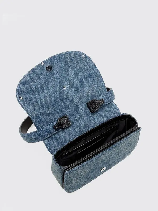 DIESEL® Logo Embellished Shoulder Bag - Gnawed Blue