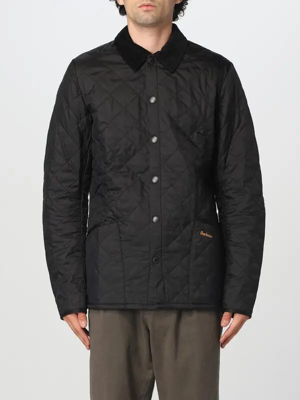 Barbour Quilted Jacket With Classic Collar - Black