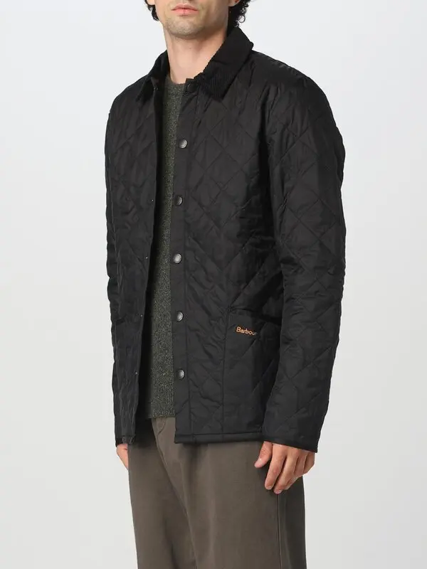 Barbour Quilted Jacket With Classic Collar - Black