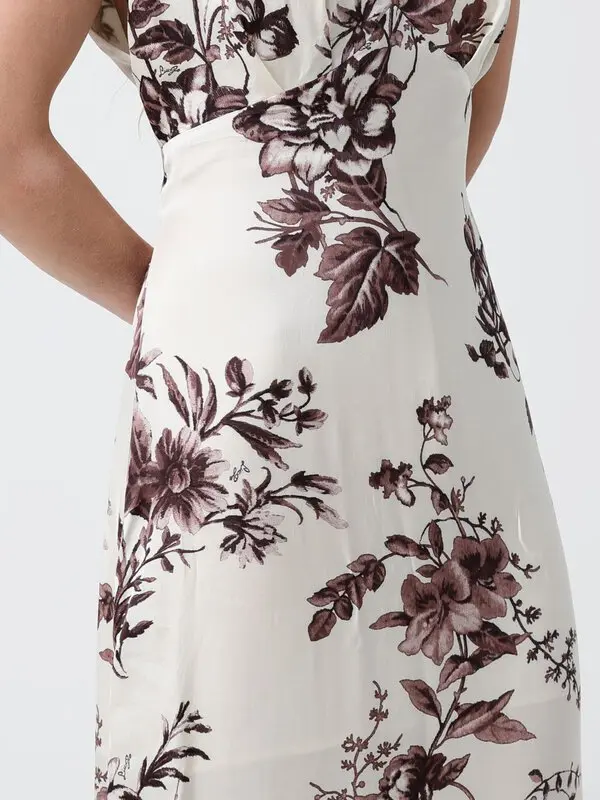 Liu Jo Floral Print Satin Midi Dress - Multicolor