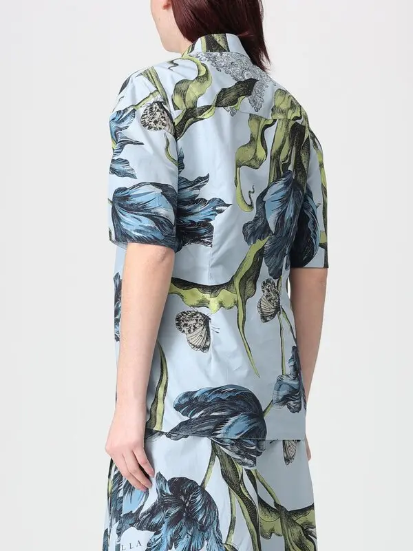 Erdem Printed Shirt With Puff Sleeves