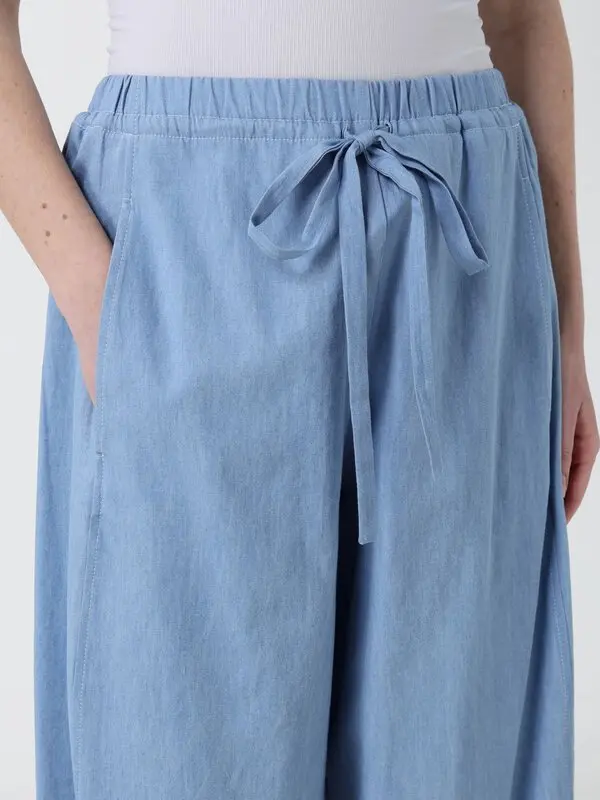 MEIMEIJ Cotton Palazzo Trousers With Drawstring