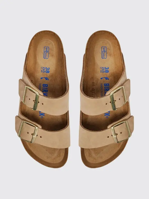 BIRKENSTOCK Arizona Nubuck Sandals - Beige