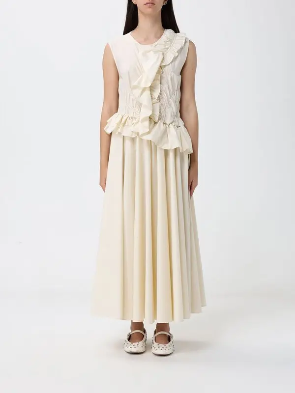 MEIMEIJ Midi Dress In Cotton With Ruffles