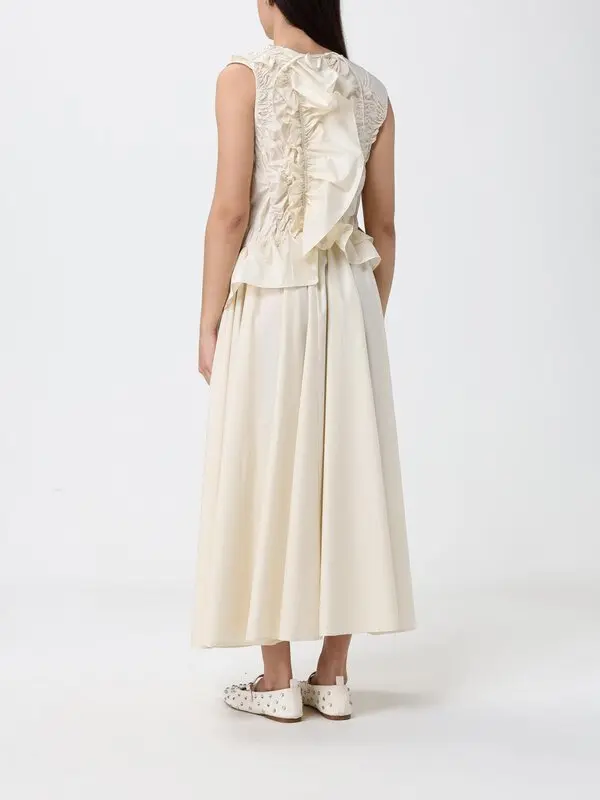 MEIMEIJ Midi Dress In Cotton With Ruffles