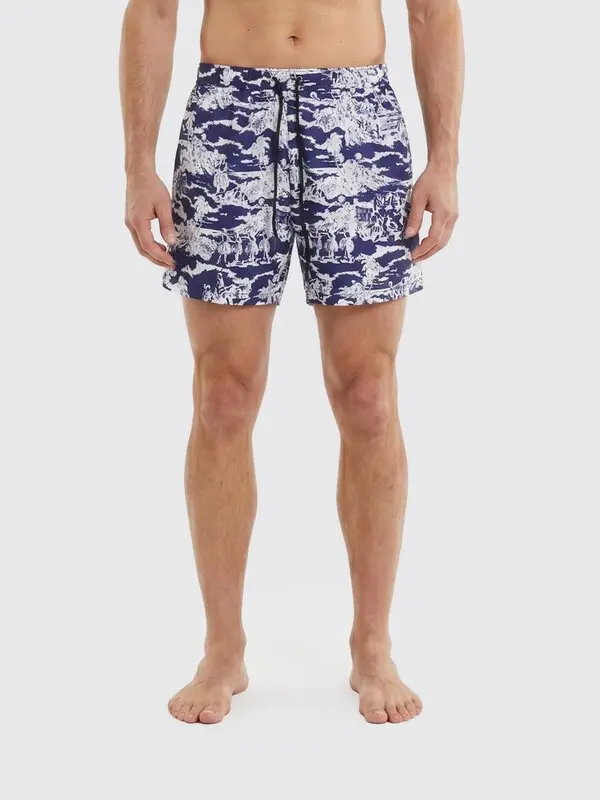 MAUNA KEA Printed Technical Fabric Swimsuit - Blue