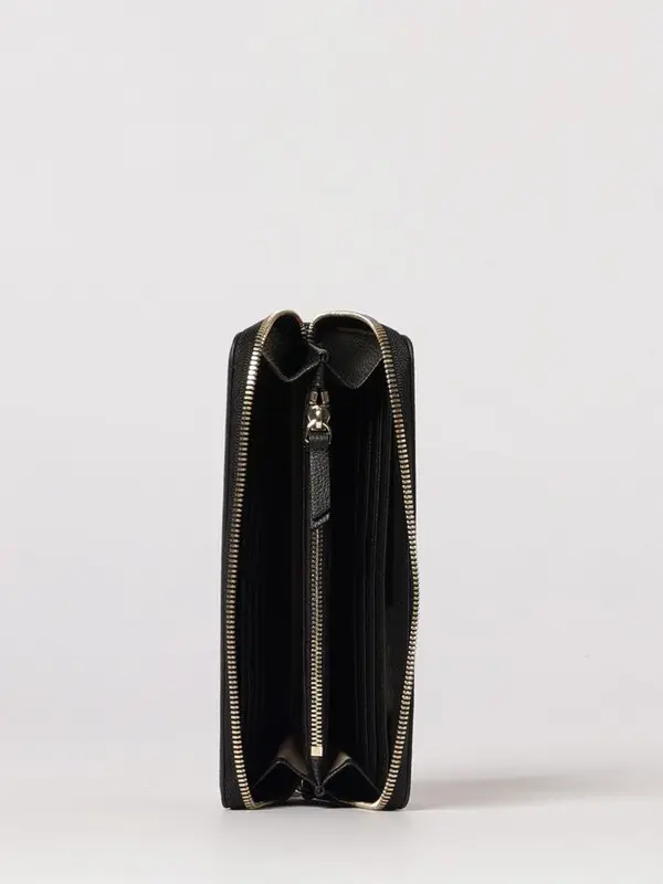 Emporio Armani Grained Leather Continental Wallet - Black