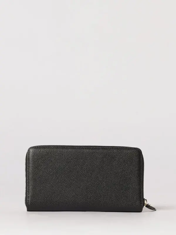 Emporio Armani Grained Leather Continental Wallet - Black