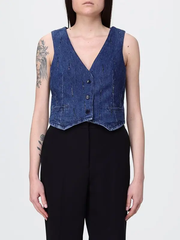 Liu Jo Crop Single-breasted Vest