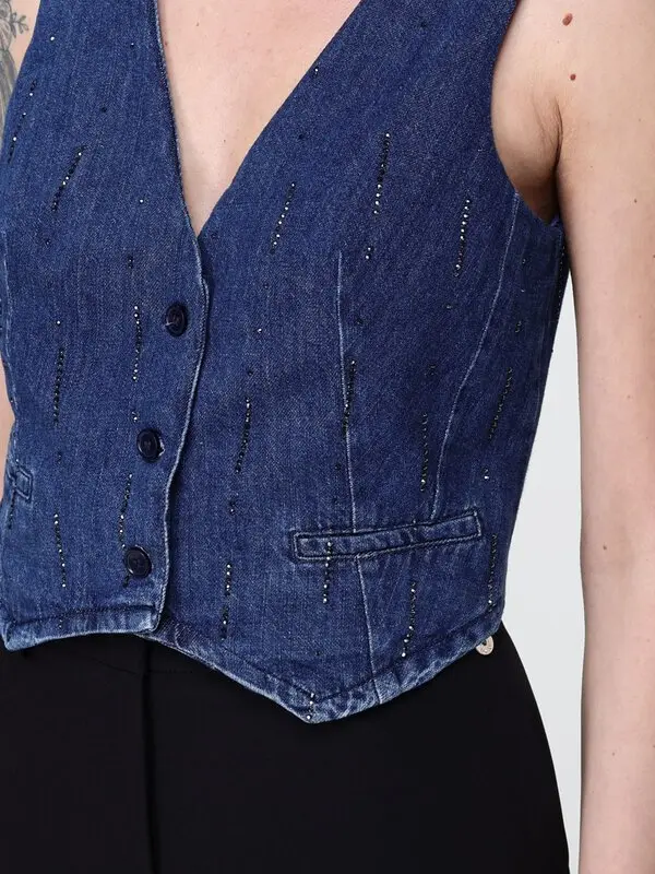 Liu Jo Crop Single-breasted Vest