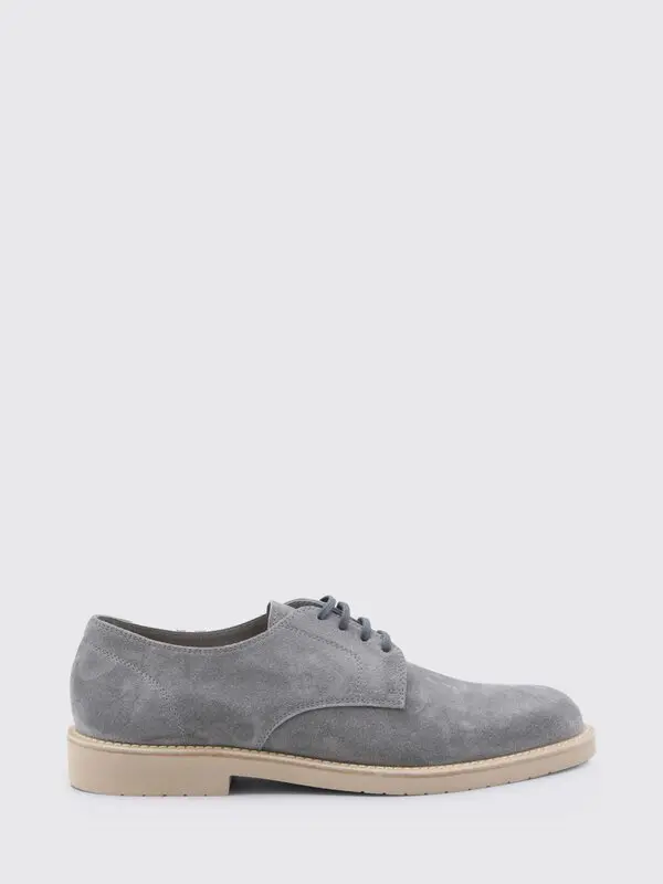 Brunello Cucinelli Suede Derby Shoes - Grey