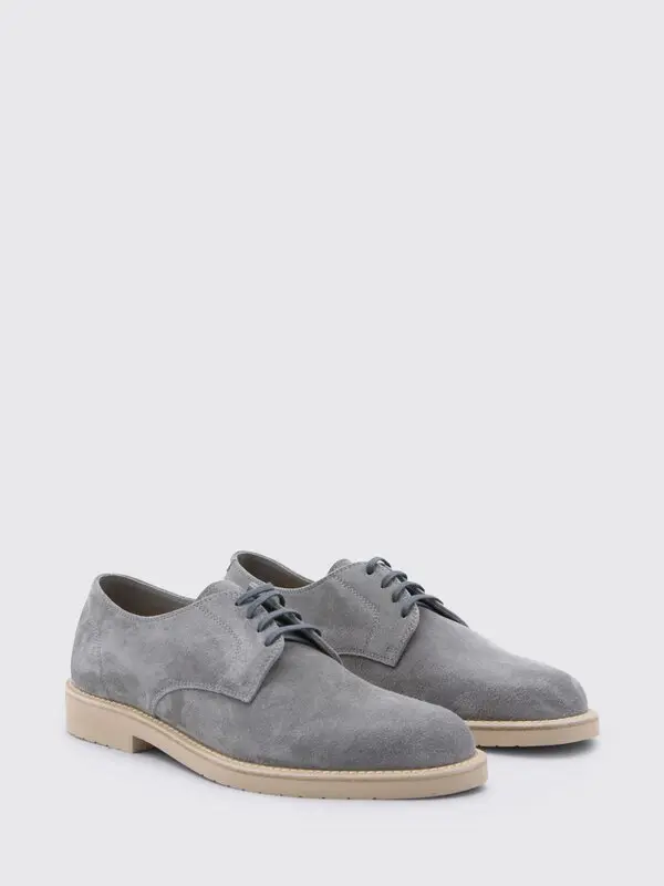 Brunello Cucinelli Suede Derby Shoes - Grey