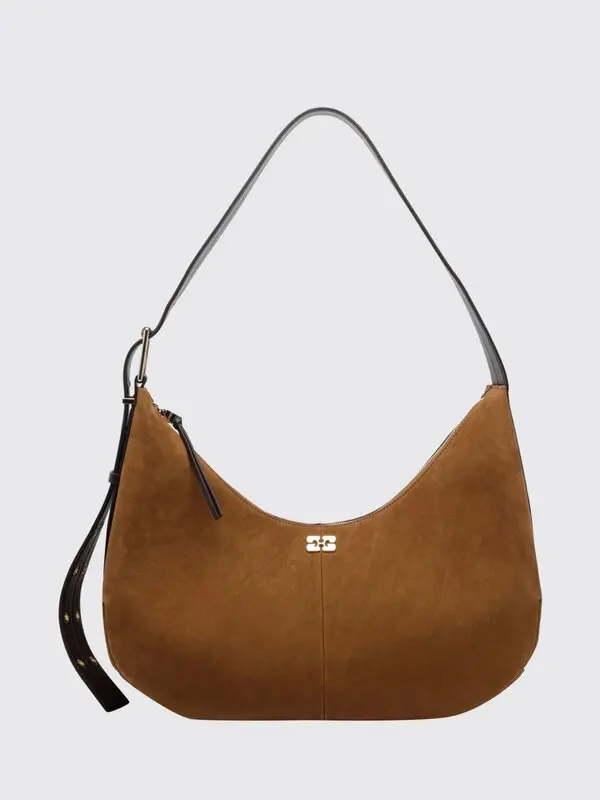 GANNI Recycled Polyester Hobo Bag With Adjustable Handle And Butterfly Logo