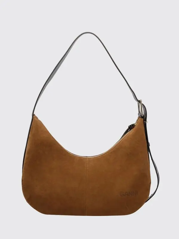 GANNI Recycled Polyester Hobo Bag With Adjustable Handle And Butterfly Logo