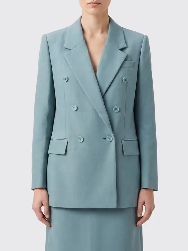 Chloé Double-breasted Merino Wool Blazer With Peak Lapels And Flap Pockets
