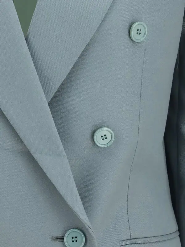 Chloé Double-breasted Merino Wool Blazer With Peak Lapels And Flap Pockets