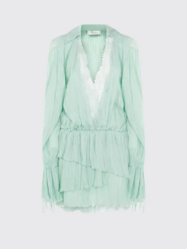 Blumarine Pleated Viscose Dress