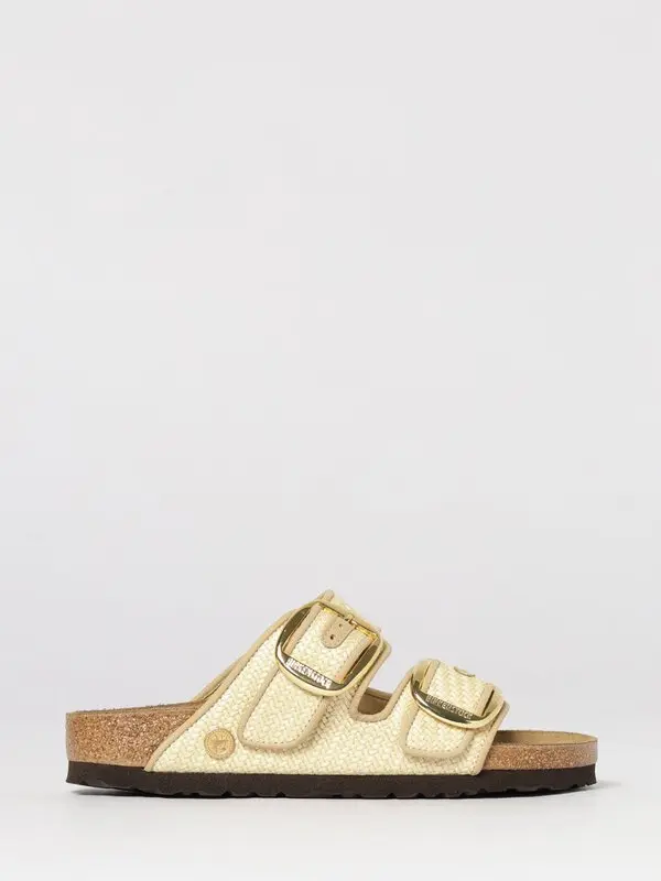 BIRKENSTOCK Arizona Big Buckle Braided Raffia Mules