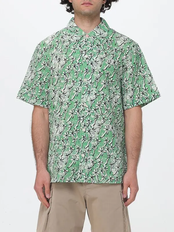 Paul Smith Printed Cotton Casual Shirt - Green