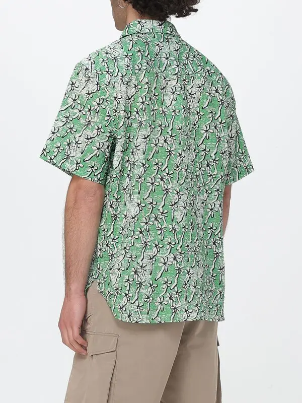 Paul Smith Printed Cotton Casual Shirt - Green