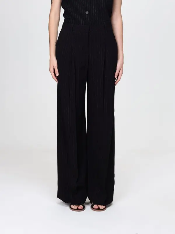 BOSS Pinstriped Viscose Palazzo Trousers