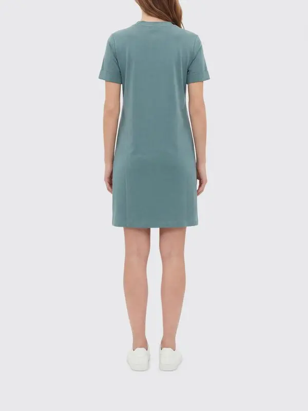 Liu Jo Cotton Blend Mini Dress With Metallic Eyelets - Green