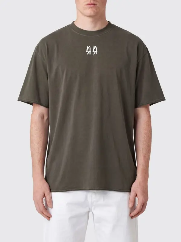 44 LABEL GROUP Cotton T-shirt With Logo - Grey