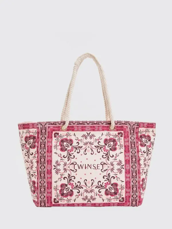 TWINSET Printed Cotton Bag - Fuchsia