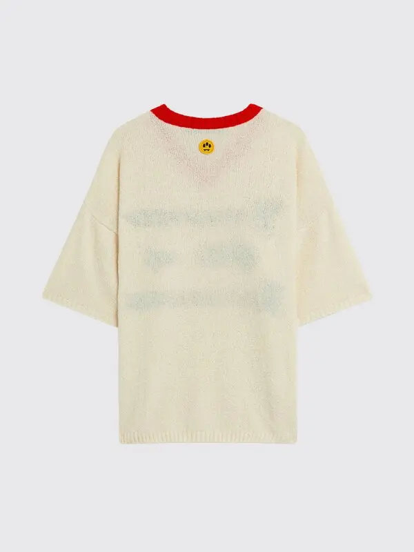 BARROW Club Of Dreamers" V-neck Knit Top - Cream