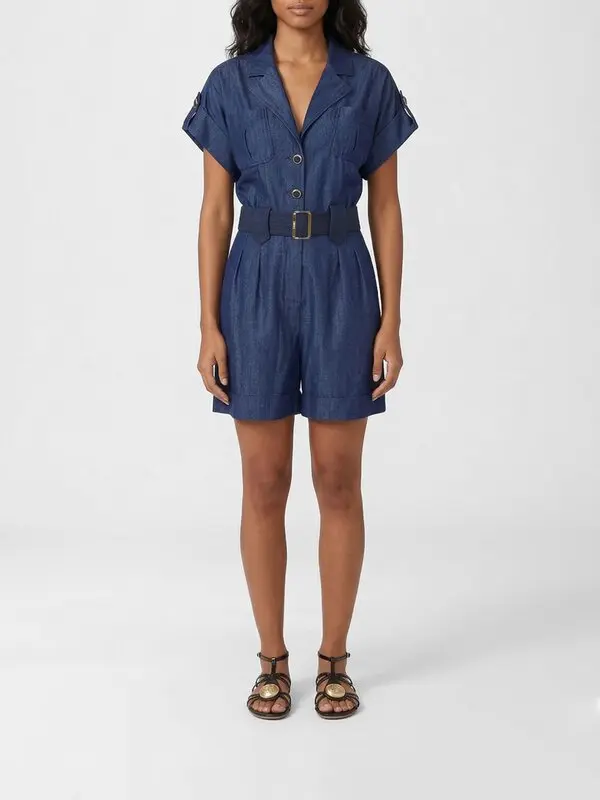 Liu Jo Lyocell Jumpsuit With Belted Waist