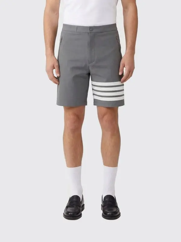 Thom Browne Slim Fit Viscose Blend Shorts - Grey