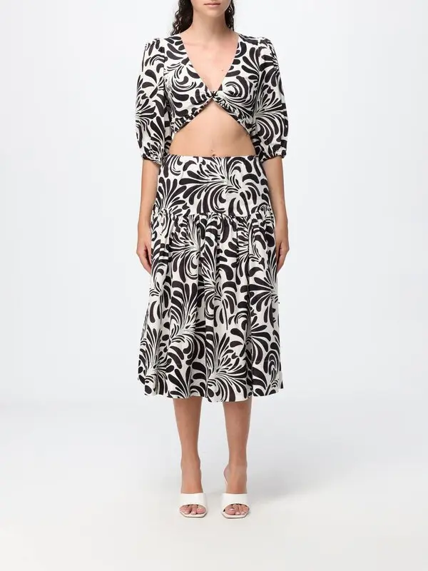 TWINSET Printed Cotton Set - Coffee