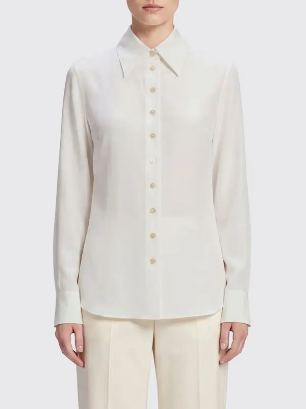 Khaite Slim-fit Cotton Point Collar Shirt