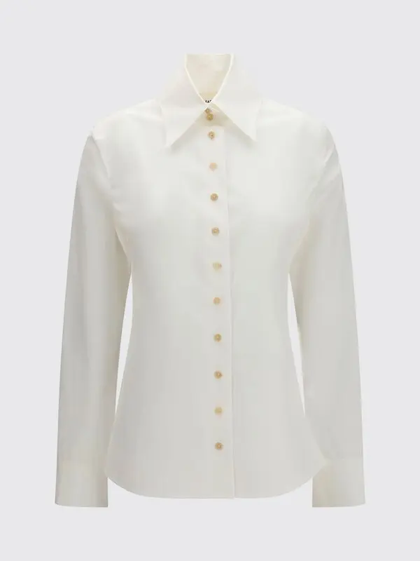 Khaite Slim-fit Cotton Point Collar Shirt