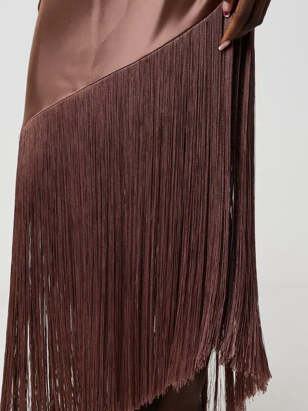 Pinko Satin Fringe Slip Dress